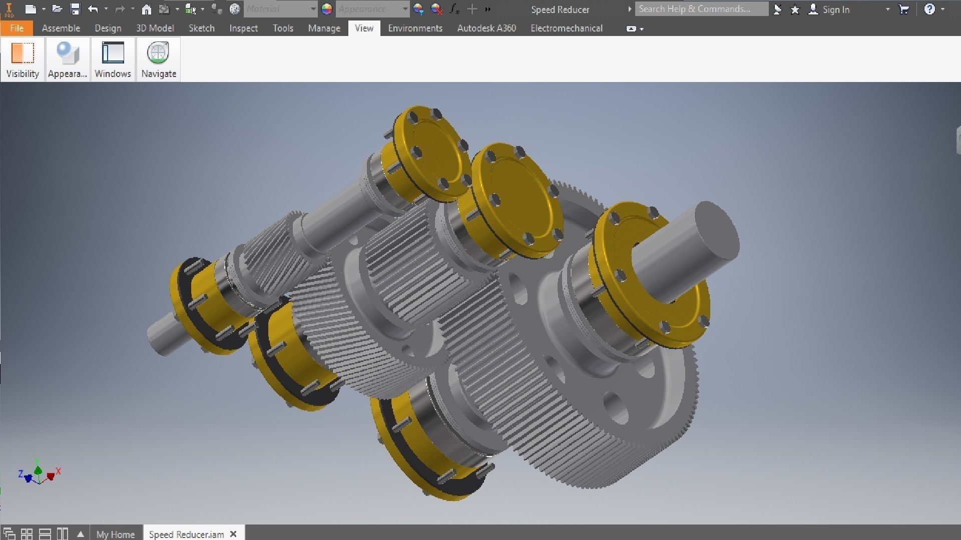 Two steps reduce gearbox 3D model | CGTrader