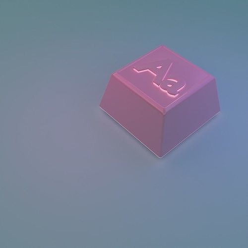 Letter Keycap free 3D model | CGTrader