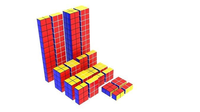 Tower Cubes Set 3D model | CGTrader