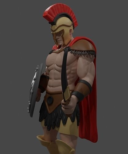 Ancient Sparta Soldier Model 3D model 3D printable | CGTrader