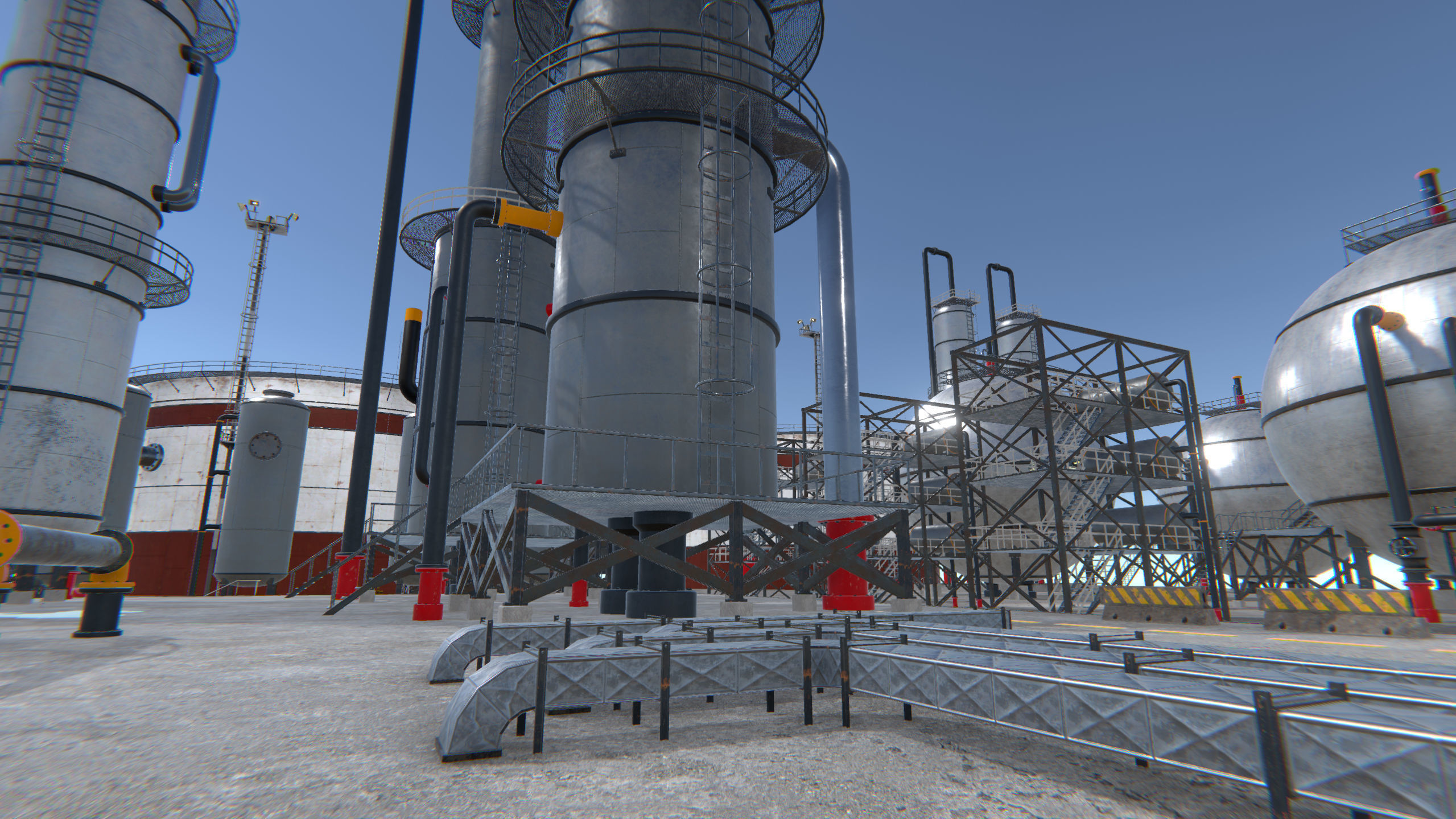 3D model Modular Oil Refinery pack VR / AR / low-poly | CGTrader