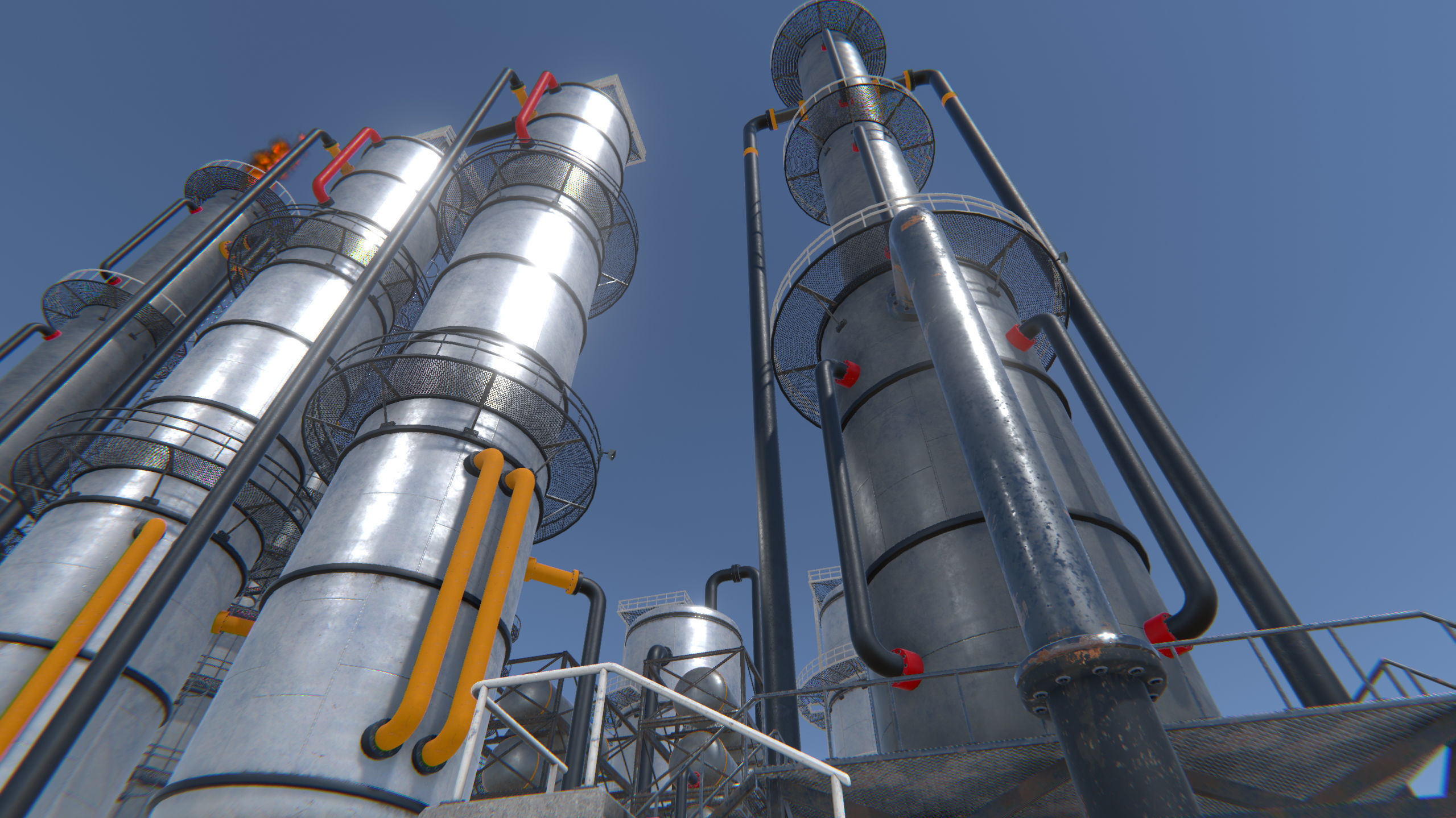 3D model Modular Oil Refinery pack VR / AR / low-poly | CGTrader