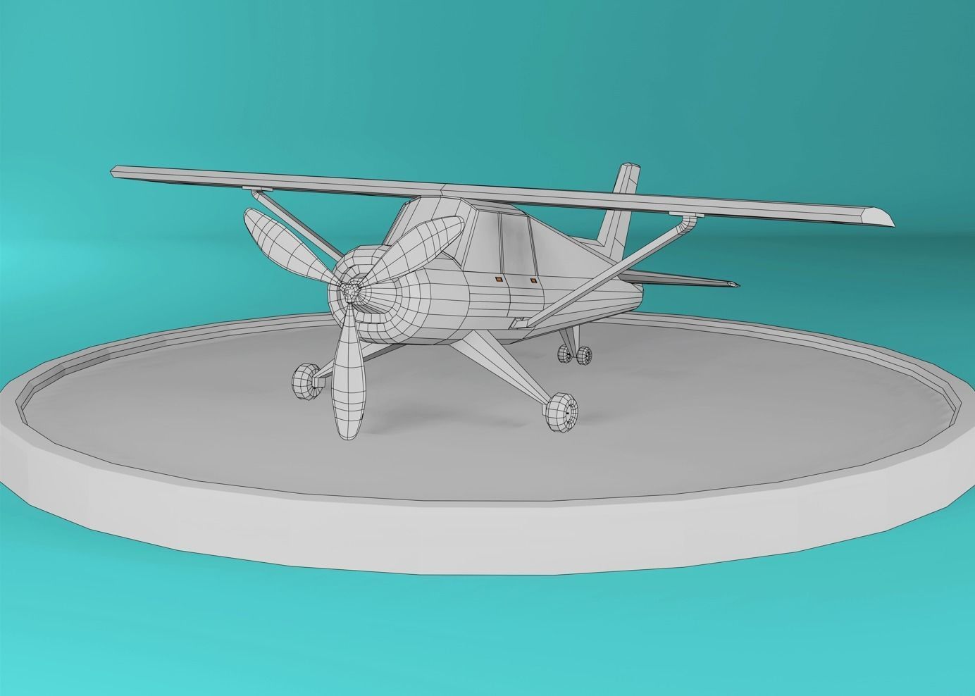 3D model Airplane Low Poly VR / AR / low-poly | CGTrader