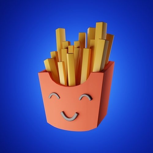 French fries 3D model | CGTrader