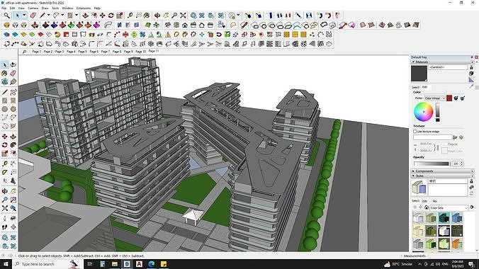 Architectural building sketchup model 3D model | CGTrader