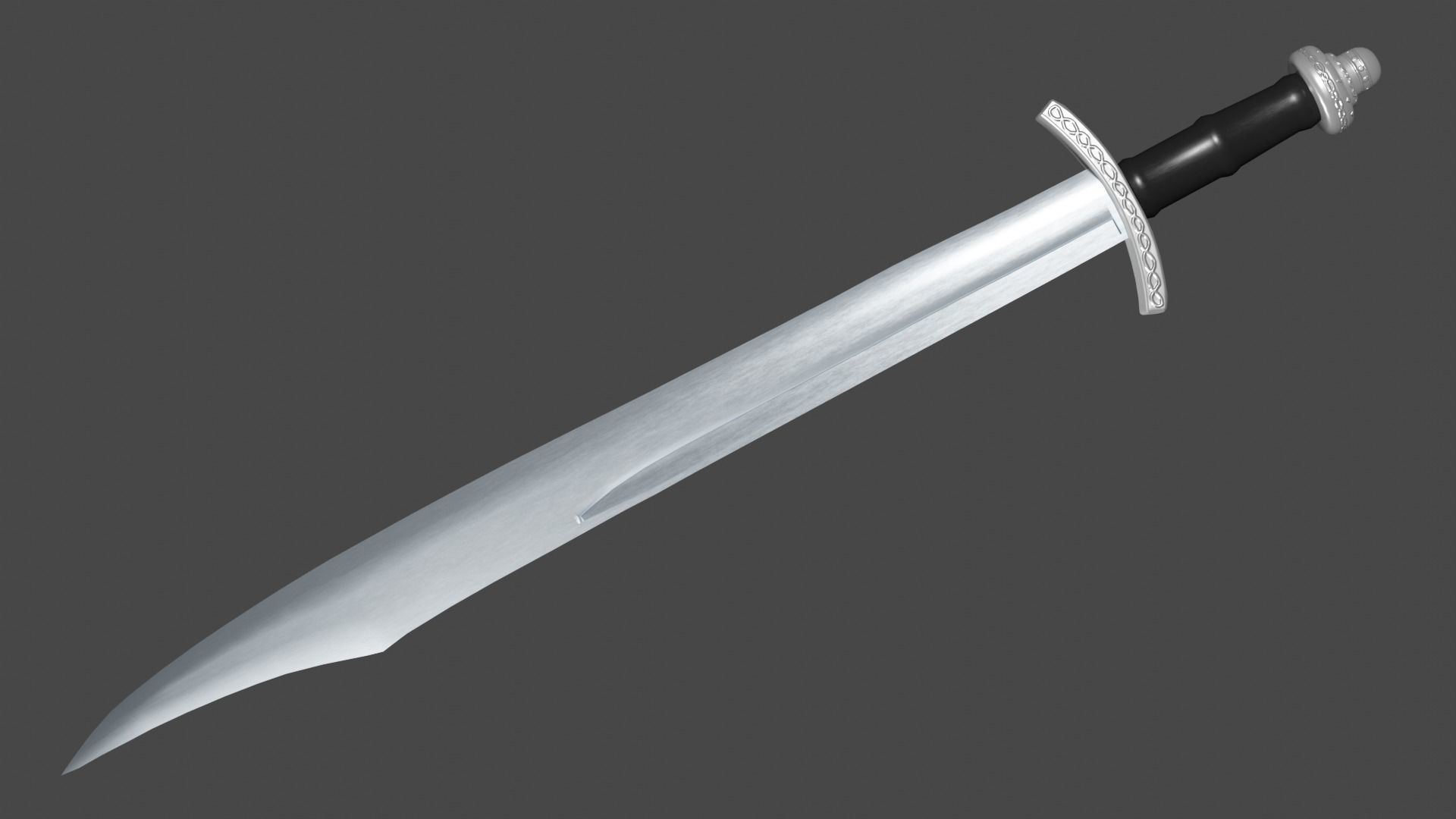 3D model Falchion sword with Caroling handle VR / AR / low-poly | CGTrader