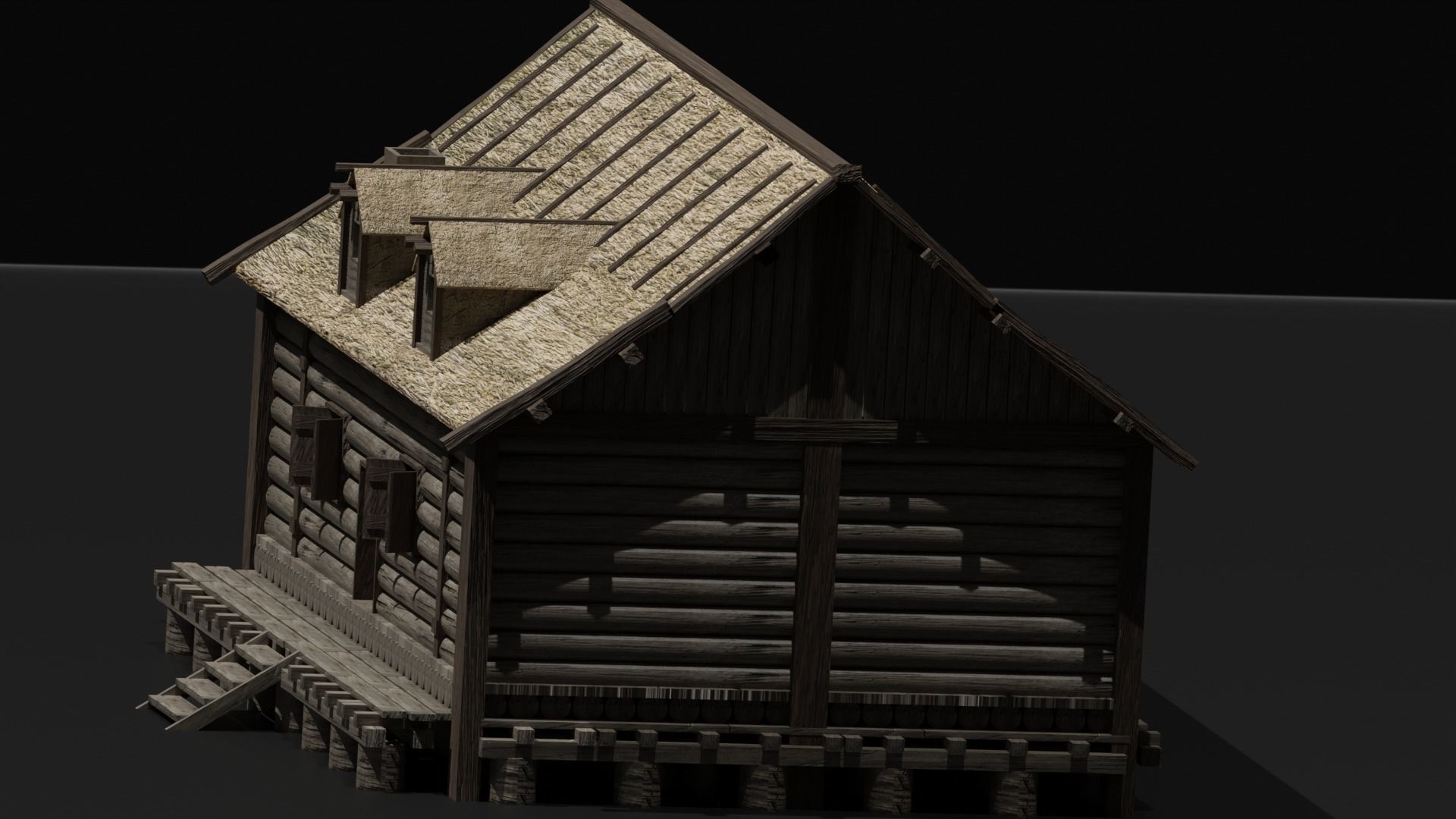 3D model log cabin VR / AR / low-poly | CGTrader