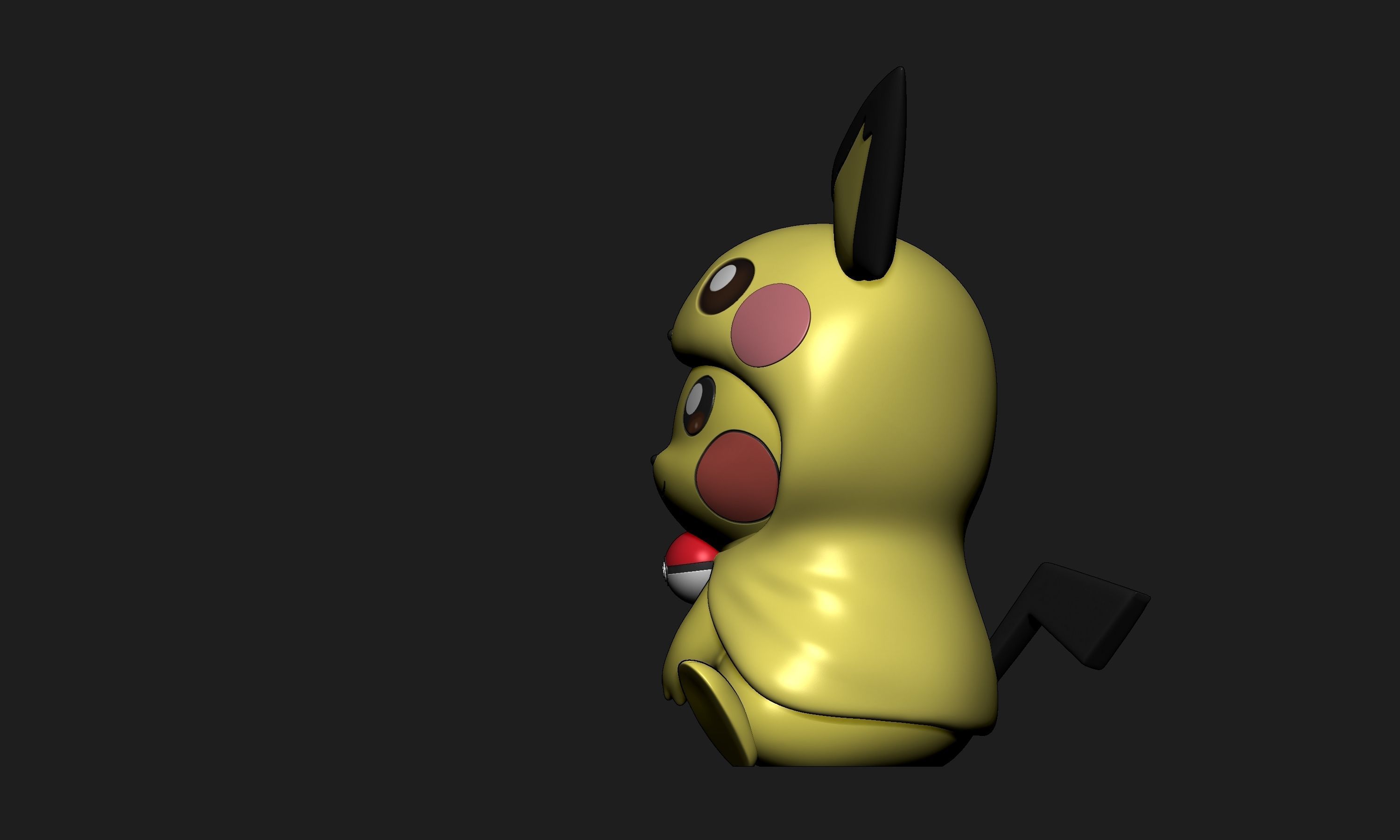Pokemon - Pikachu Pichu Cosplay free 3D model 3D printable | CGTrader