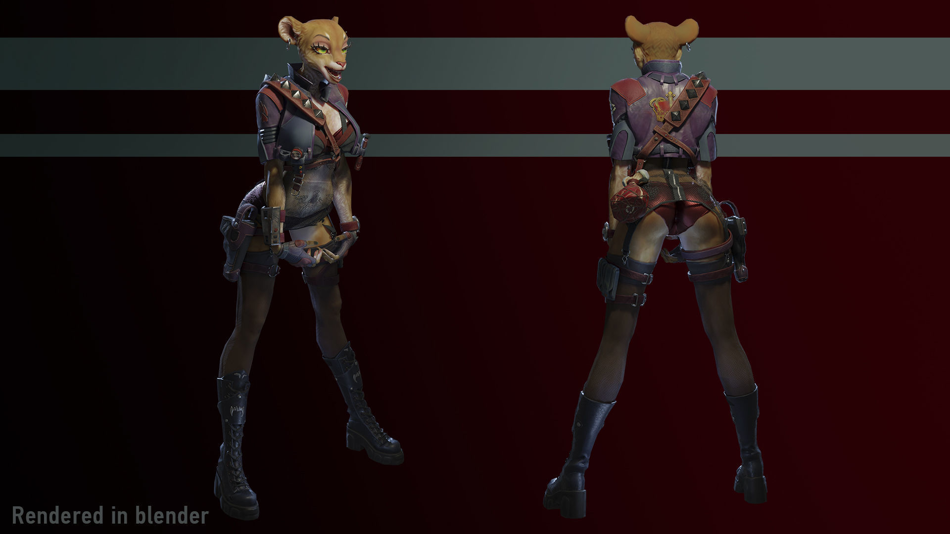 3D model Lioness girl VR / AR / low-poly | CGTrader