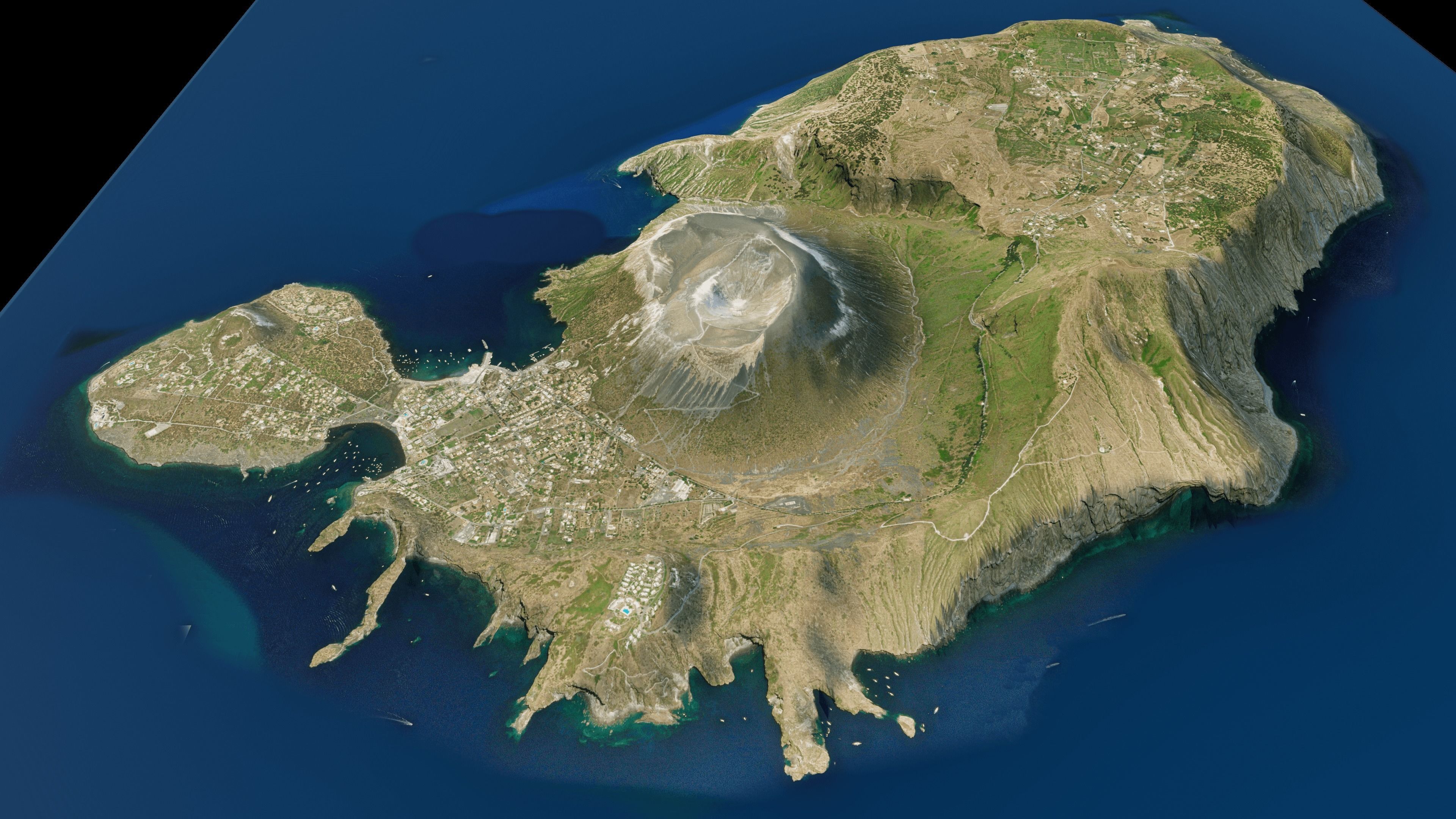 3D model Vulcano Island full 3d model terrain VR / AR / low-poly | CGTrader