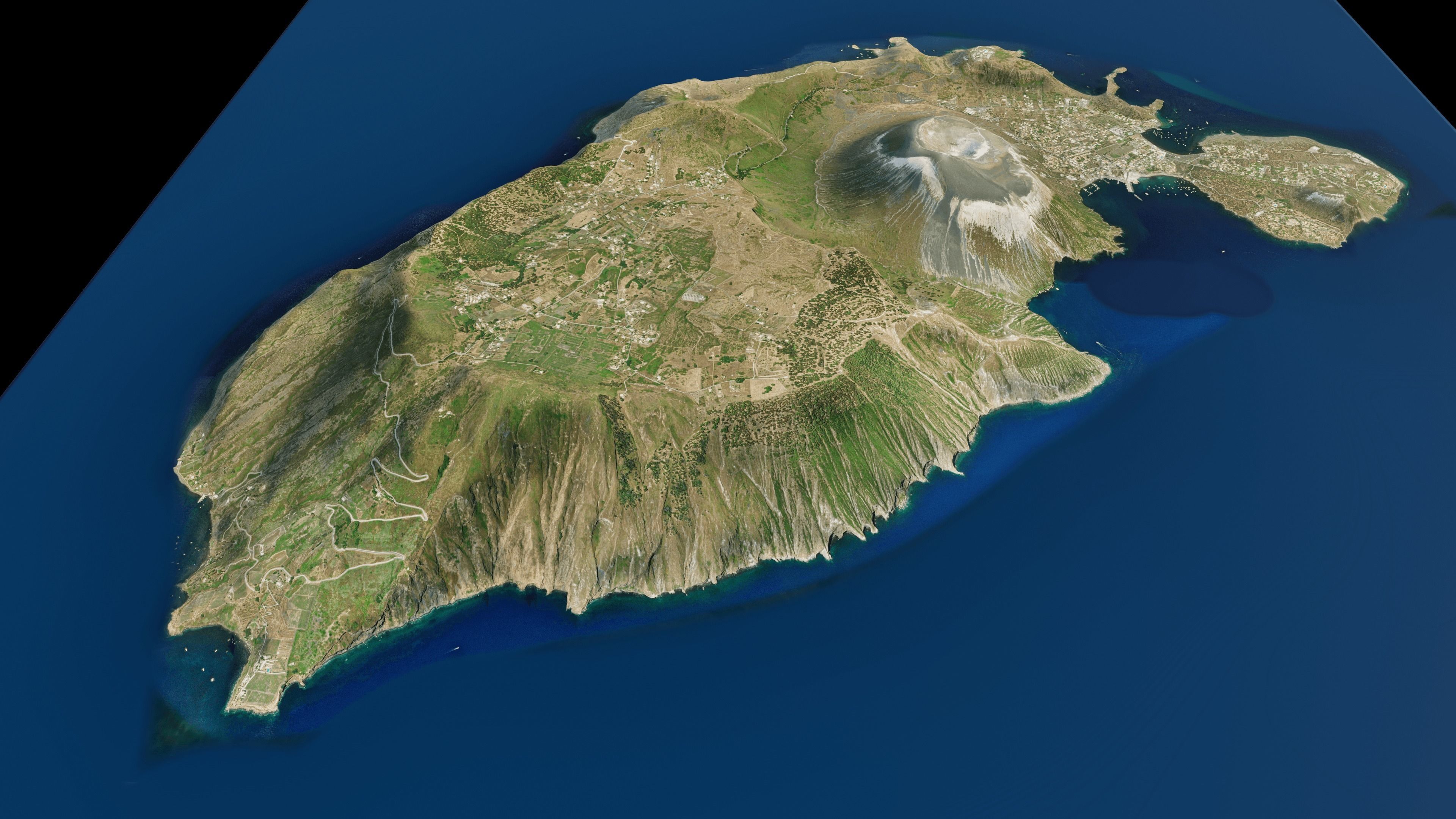 3D model Vulcano Island full 3d model terrain VR / AR / low-poly | CGTrader