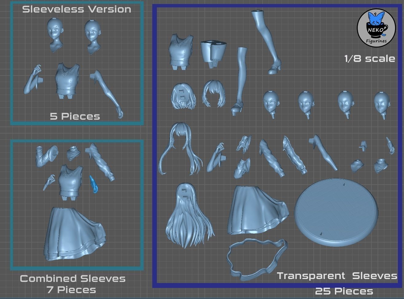 Akane Kurokawa - OSHI NO KO Anime Figurine STL 3DPrinting 3D model 3D ...