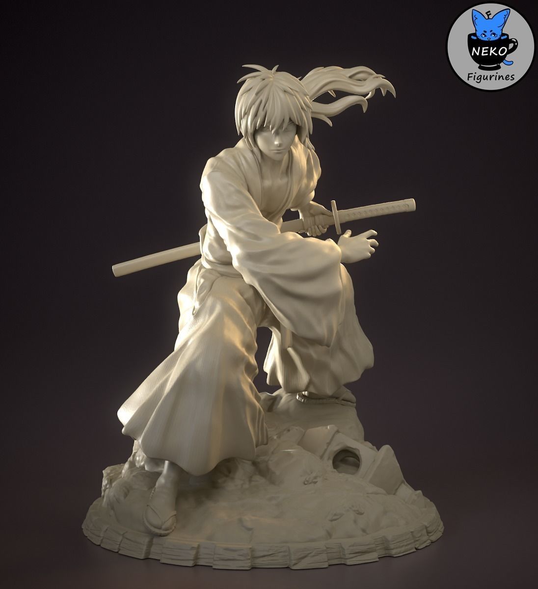 Himura Kenshin - Rurouni Kenshin Anime Figurine for 3d Printing 3D ...