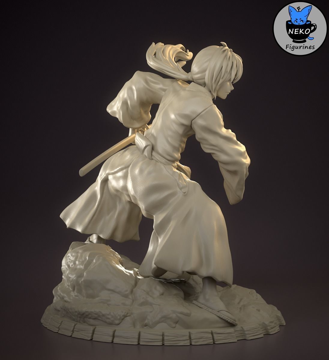 Himura Kenshin - Rurouni Kenshin Anime Figurine for 3d Printing 3D ...
