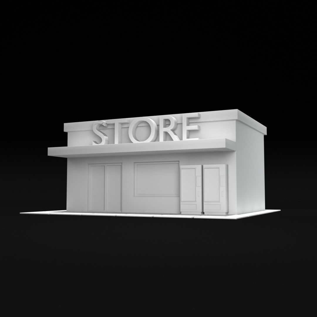 Small convenience store 3D model | CGTrader
