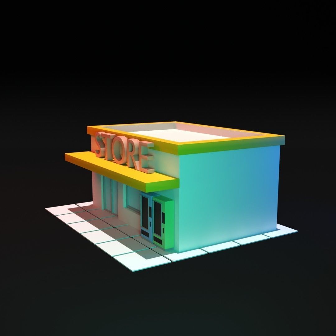 Small convenience store 3D model | CGTrader