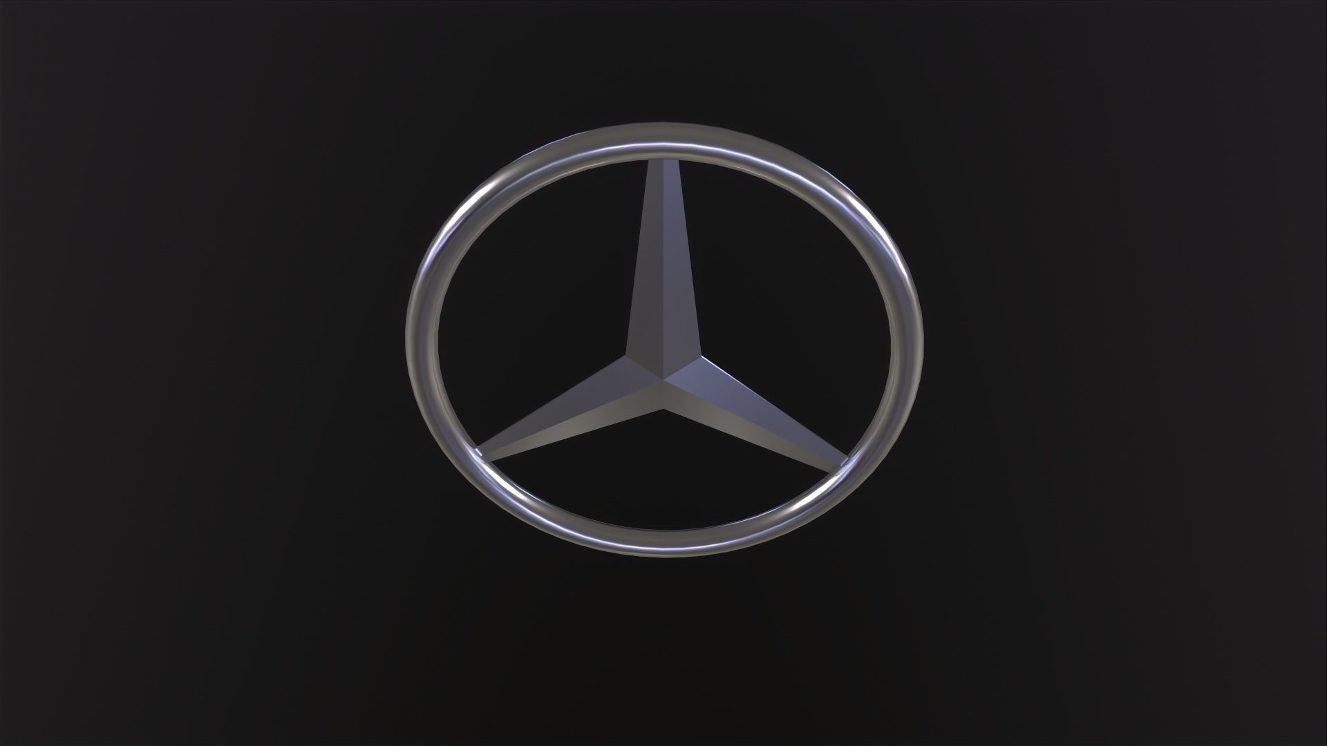 3D model Mercedes Benz Logo 3D Model VR / AR / low-poly | CGTrader