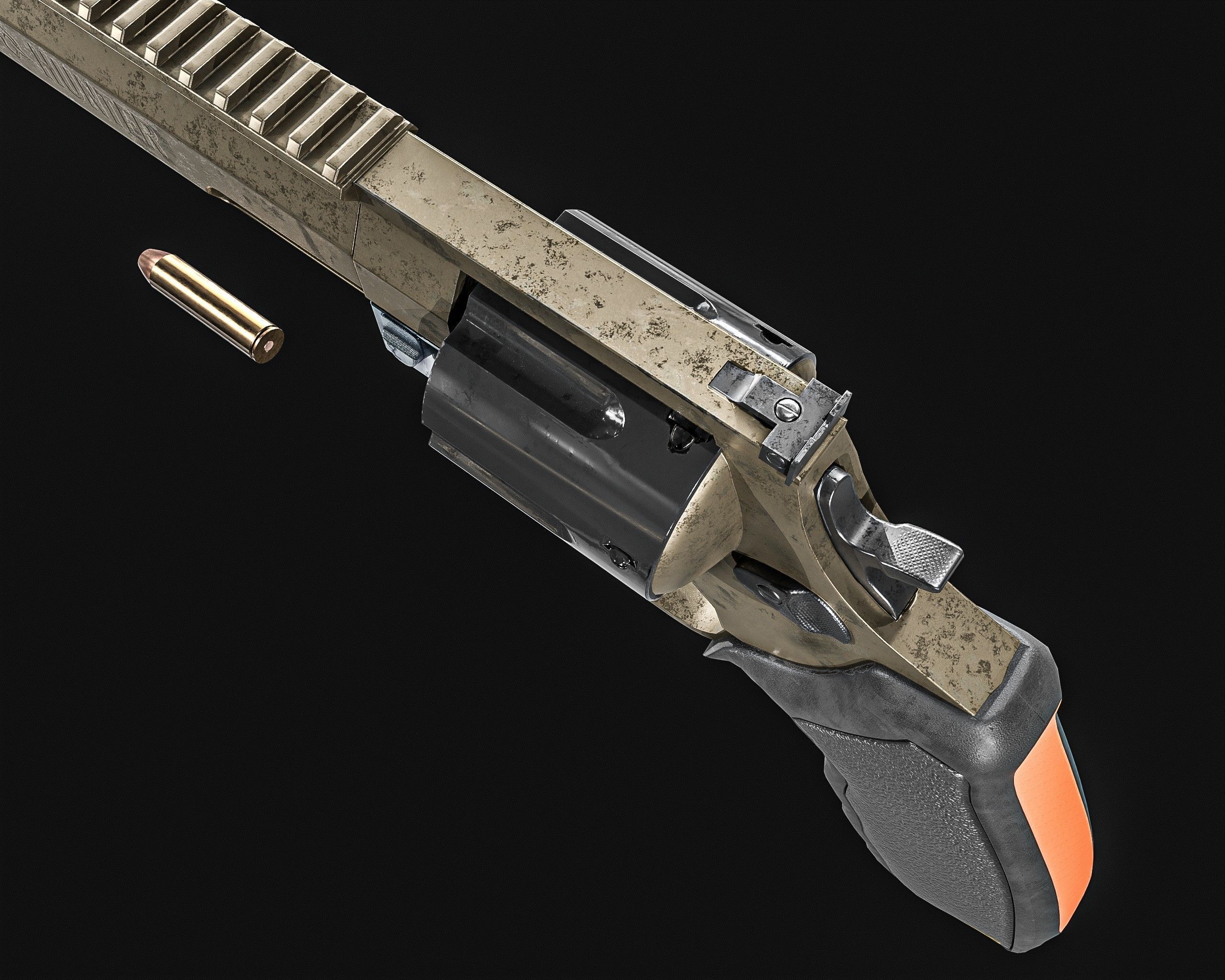 3D model Taurus Raging Hunter 44 Magnum Revolver VR / AR / low-poly ...