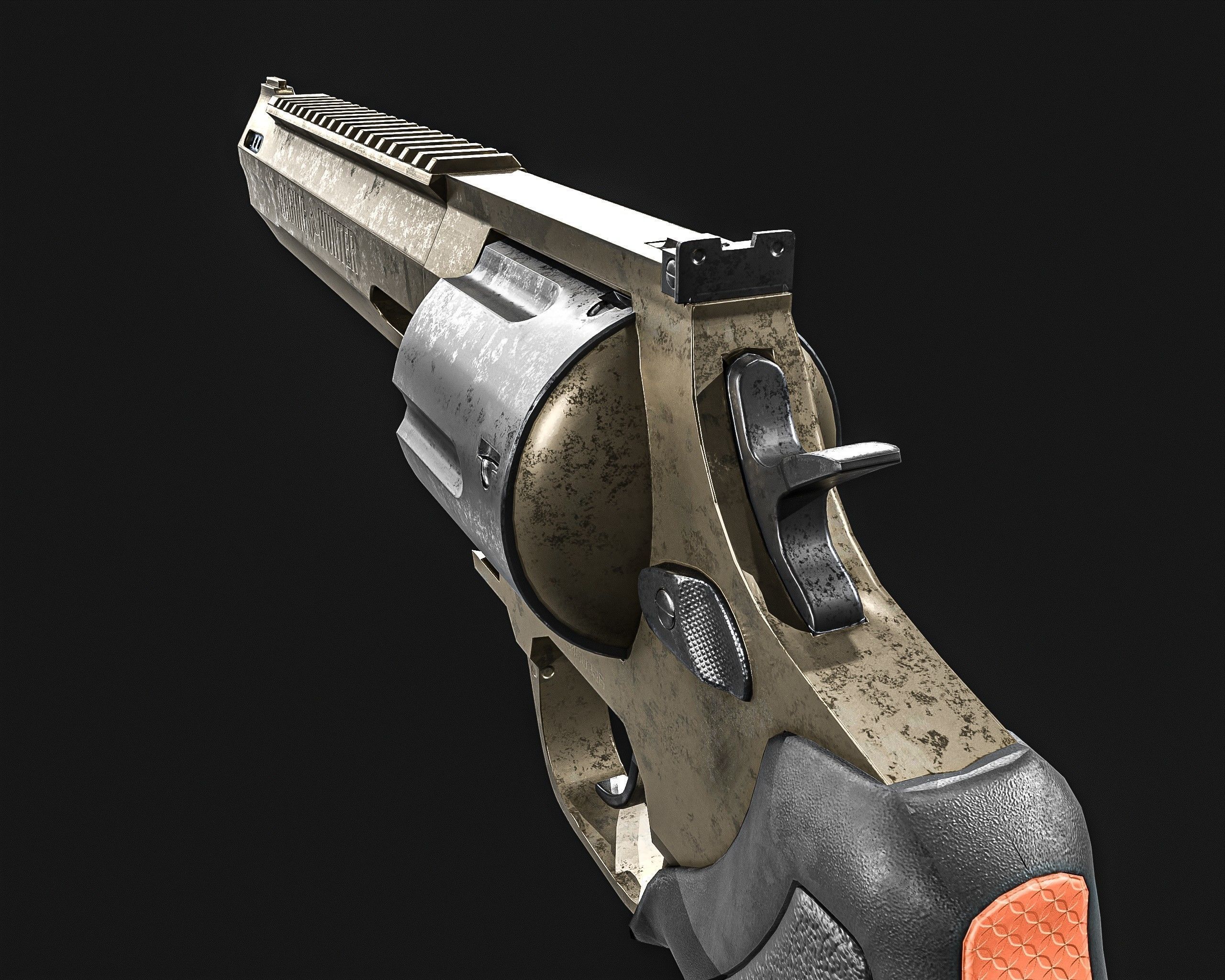 3D model Taurus Raging Hunter 44 Magnum Revolver VR / AR / low-poly ...
