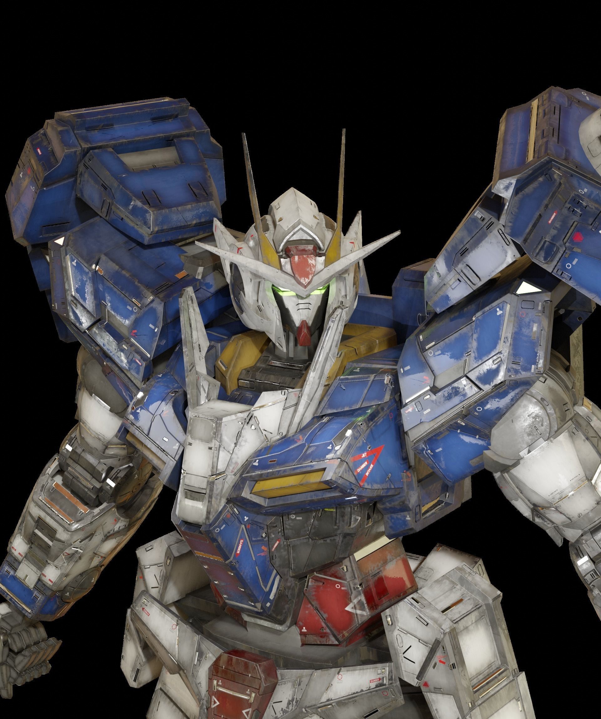3D model Reallistic OO GUNDAM 3d model rigged game ready VR / AR / low ...