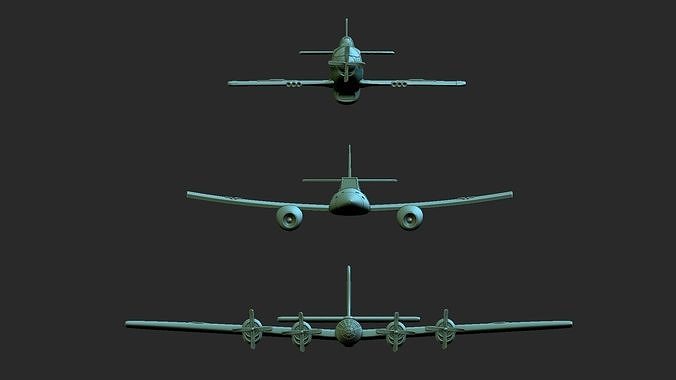 3 jets 3D model 3D printable | CGTrader
