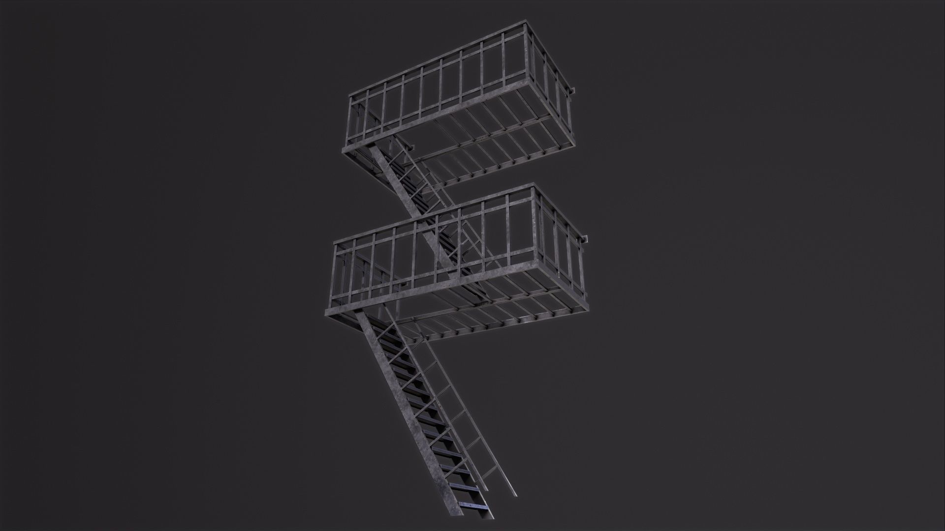 3D model Fire Escape 3D Model VR / AR / low-poly | CGTrader