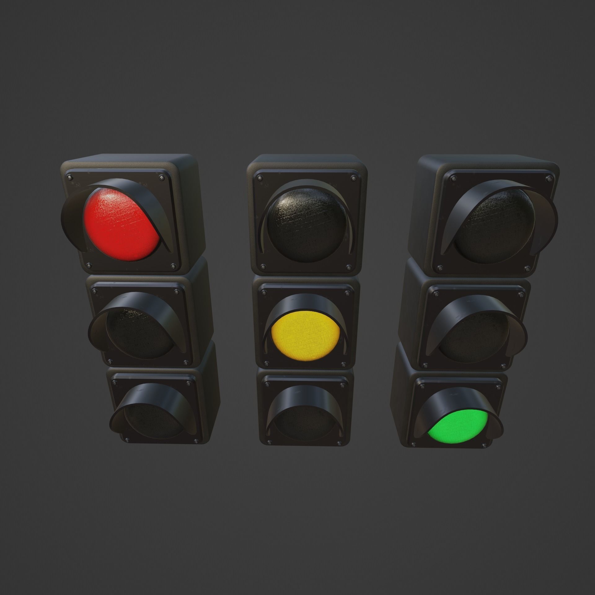 3D model Modular Traffic Light VR / AR / low-poly | CGTrader