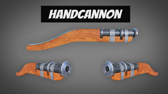 3D model Medieval HandCannon Short Version 3D Model Lowpoly VR / AR ...