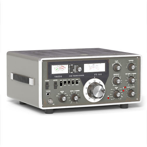 3D model Ham Radio Transceiver Yaesu FT-101 VR / AR / low-poly | CGTrader