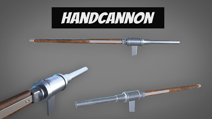 3D model Medieval HandCannon Long handle Version 3D Model Lowpoly VR ...
