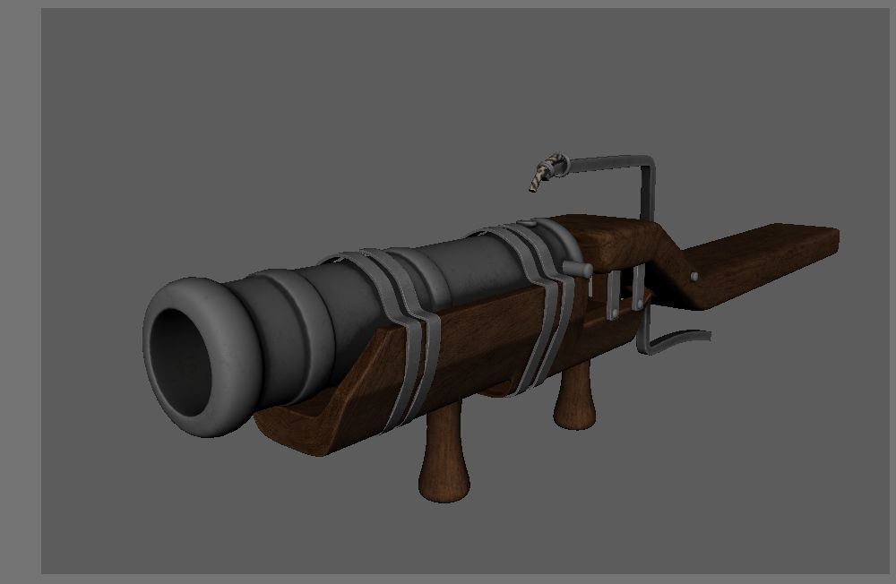 3D model Medieval Firearm HandCannon 3D Model Lowpoly VR / AR / low ...