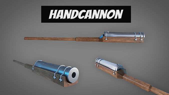 3D model Medieval Firearm HandCannon 3D Model Lowpoly VR / AR / low ...