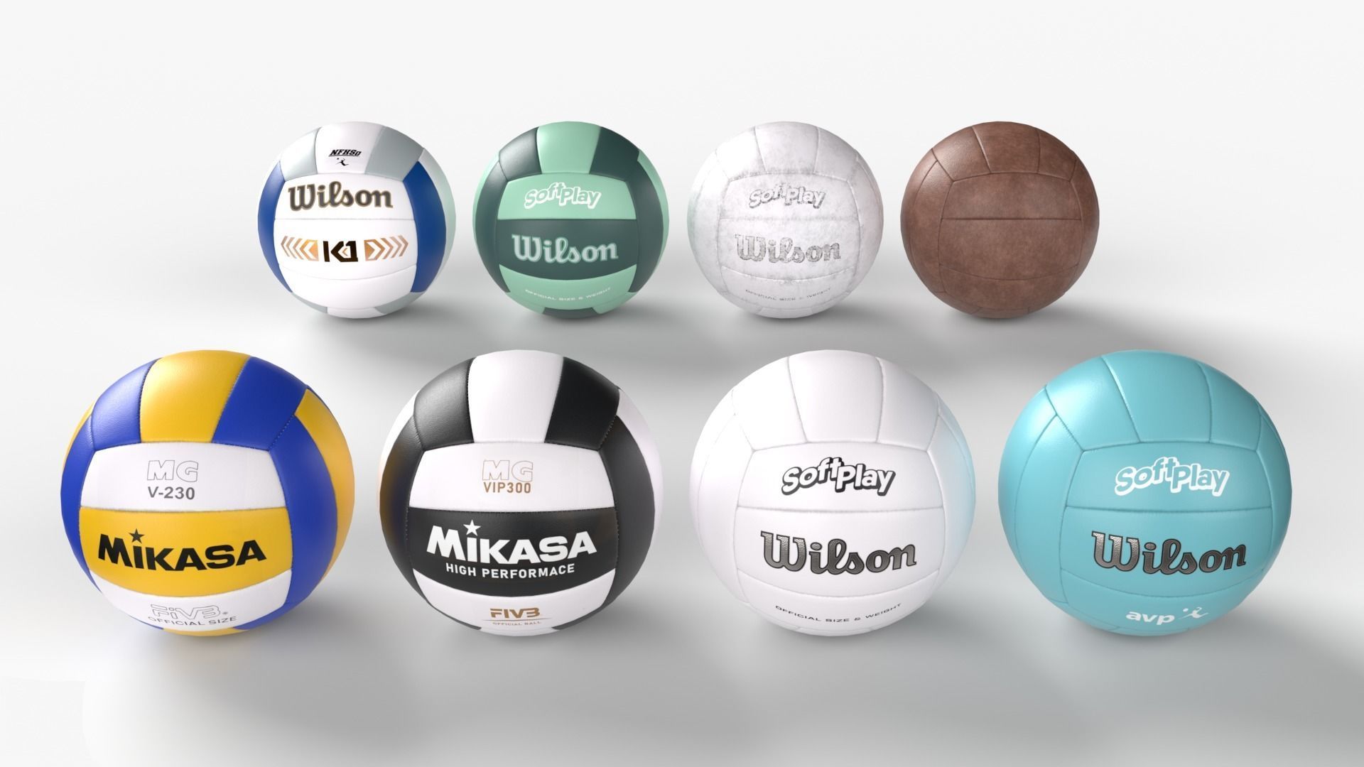 Collection of best Volleyball balls 3D model | CGTrader