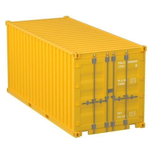 20 ft Container Yellow 3D model | CGTrader