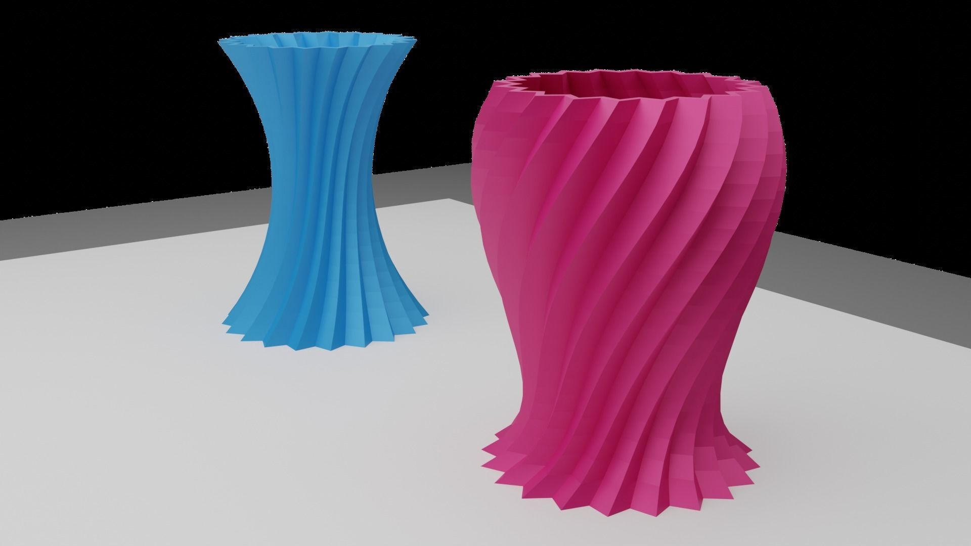 Zigzag wavy Vases 3D model 3D printable | CGTrader