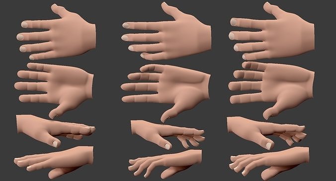 Stylized 3D Hand 3D model | CGTrader