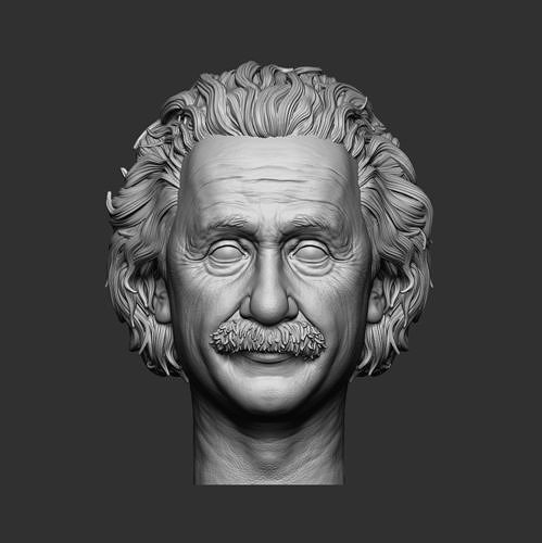 Albert Einstein Head 3D model 3D printable | CGTrader