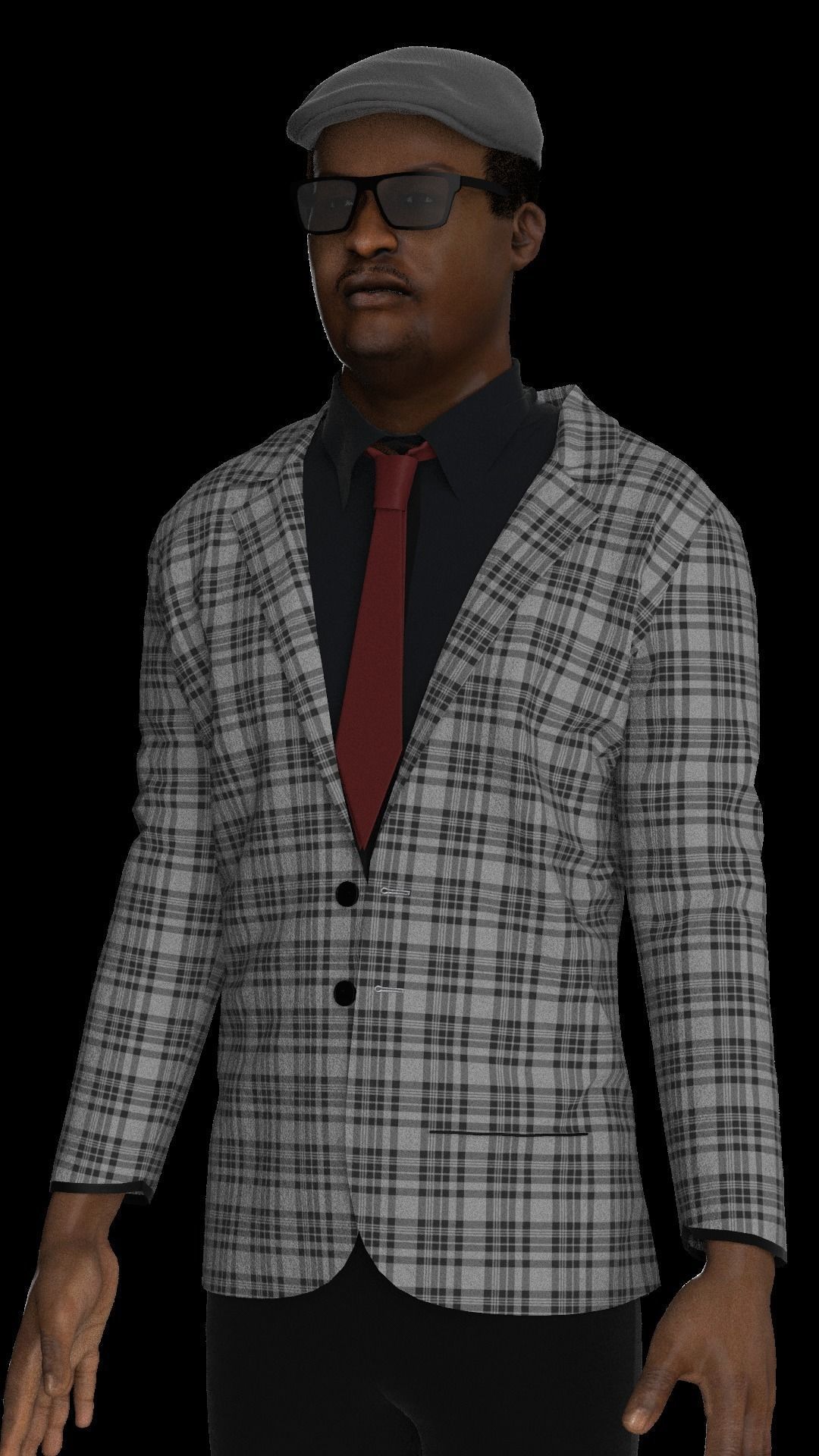 Gangster outfit made with Clo3d 3D model rigged | CGTrader