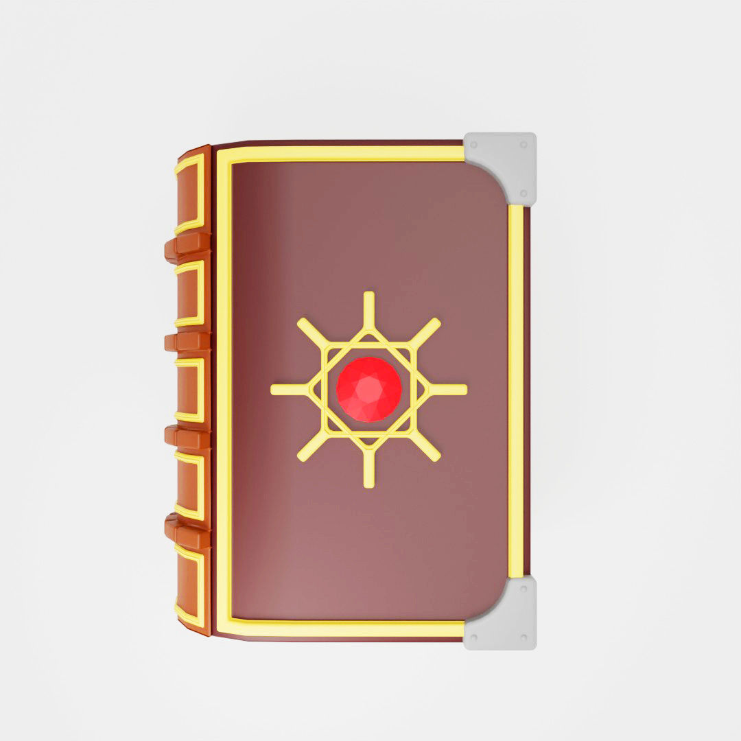 3D model Low poly magic fantasy book VR / AR / low-poly | CGTrader
