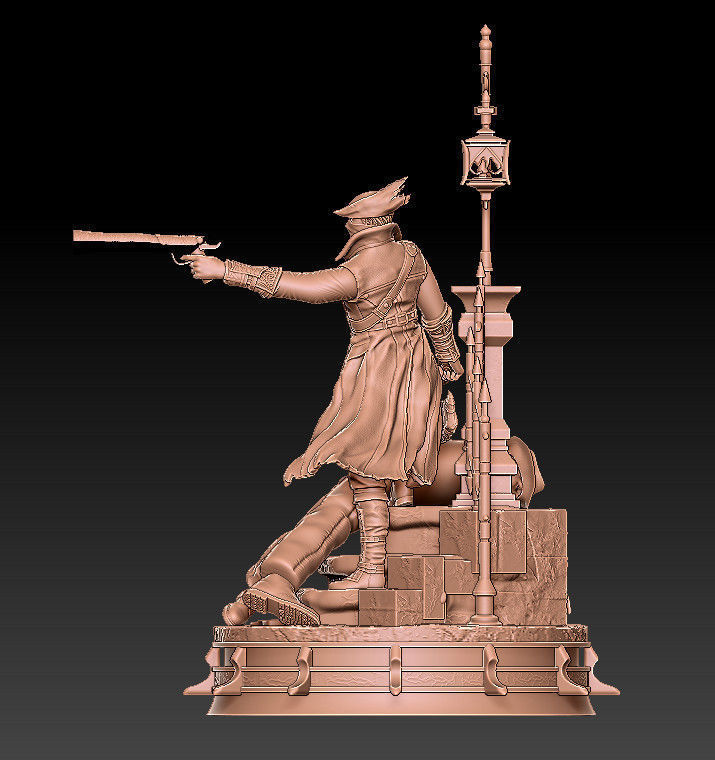 the hunter bloodborne cover 3D model 3D printable | CGTrader