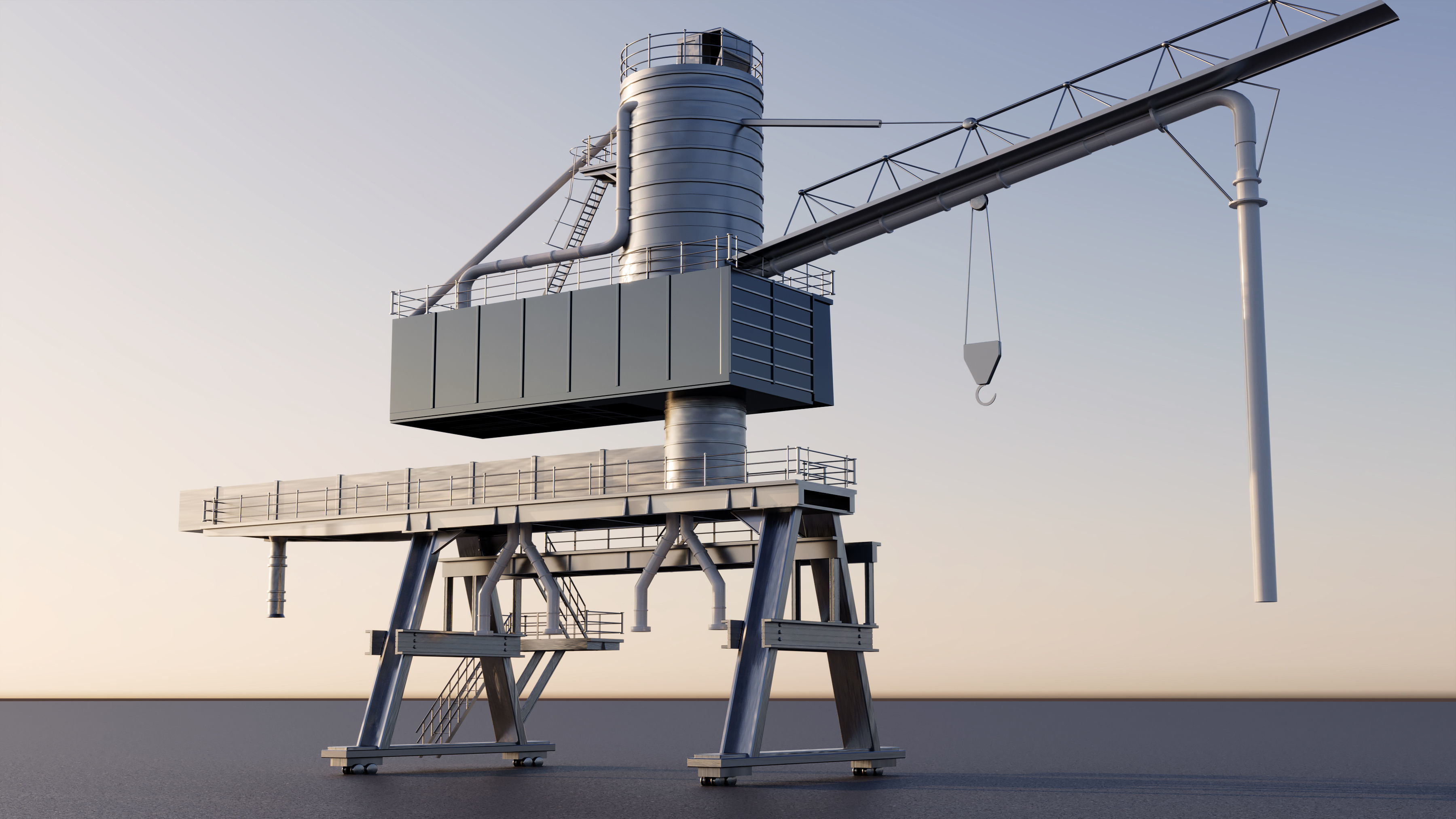 Port Grain Machine 3D model | CGTrader