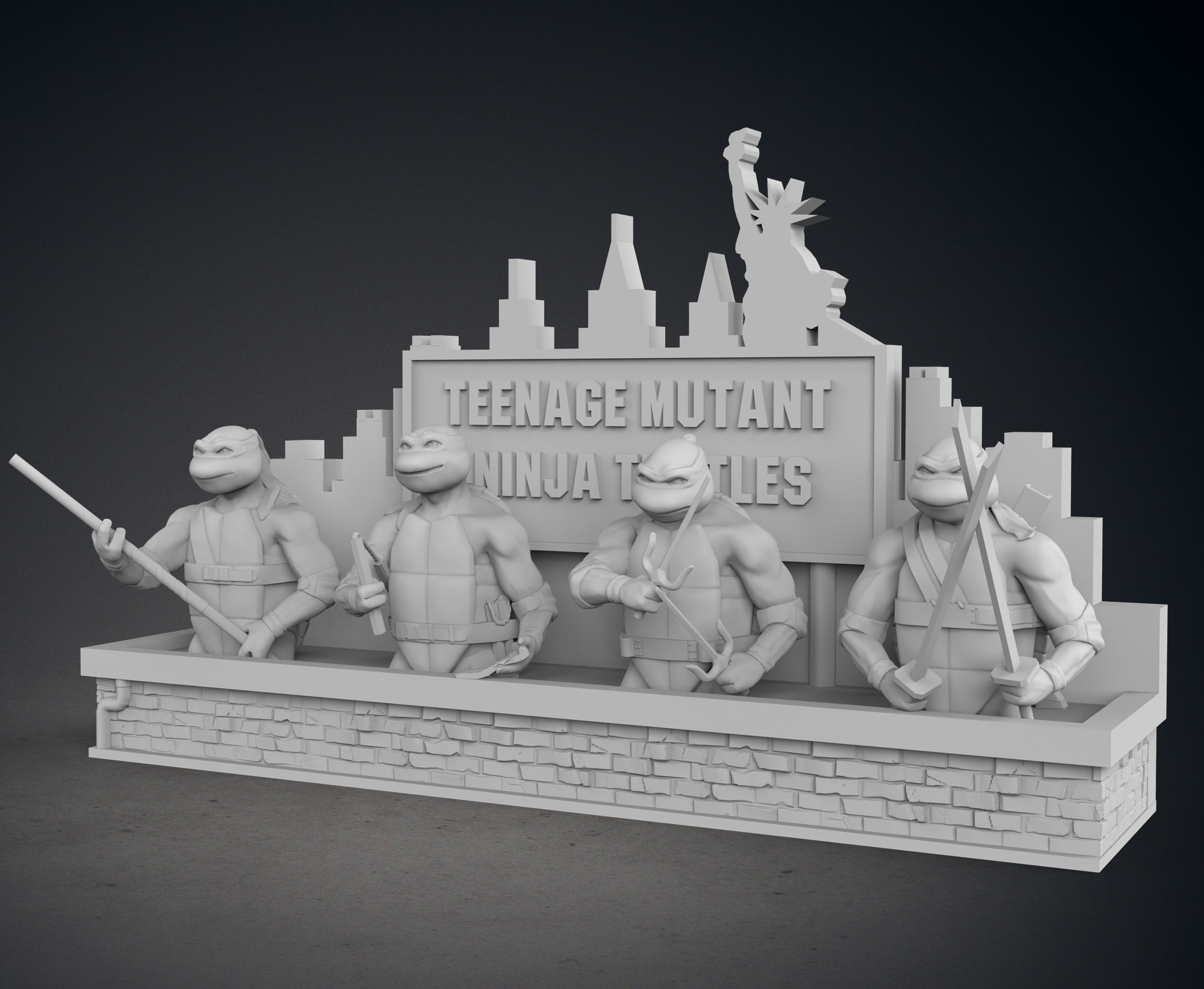 TMNT Pack 3D model 3D printable | CGTrader