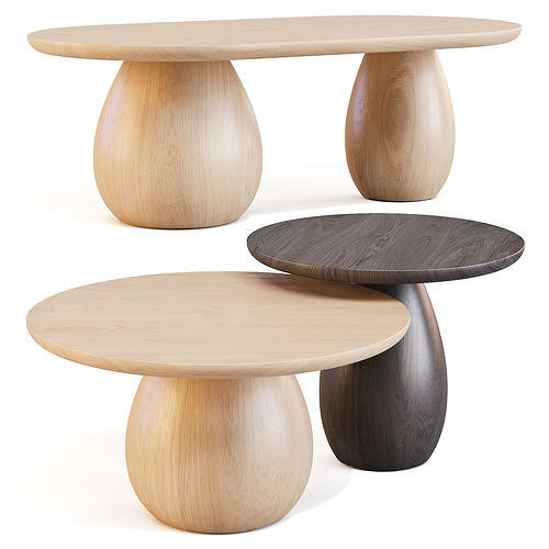 West Elm Orb Base - Coffee and Side Tables 3D model | CGTrader