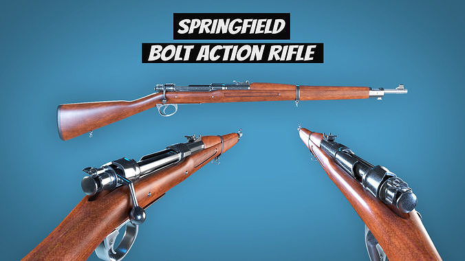 3D model Springfield M 1903 Bolt Action Rifle LowPoly Firearm 3D Model ...