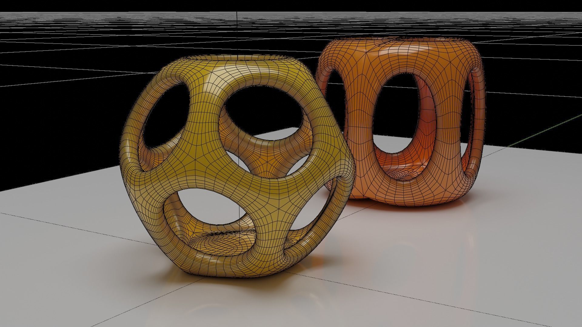 Geometric Containers Cage Vases 3D model 3D printable | CGTrader