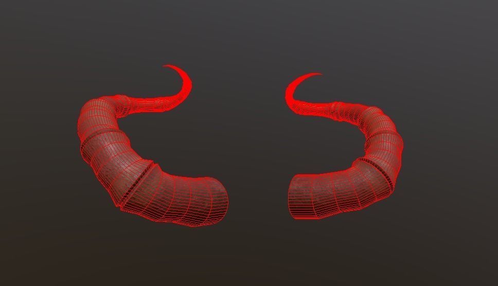 3D model Demon Horn Stylized VR / AR / low-poly | CGTrader