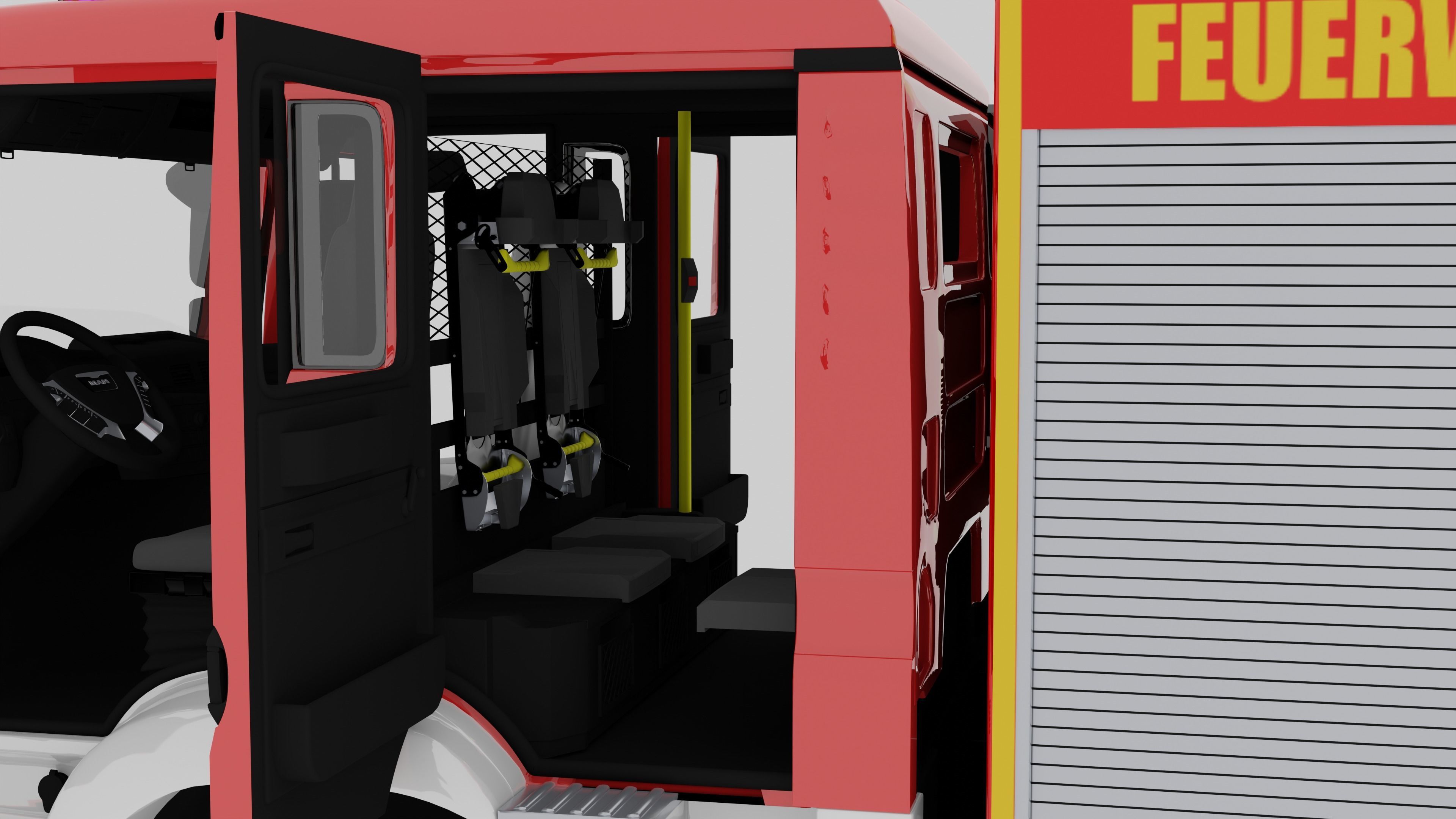 MAN TGM 4x4 Crew Cab Feuerwehr 3D model | CGTrader