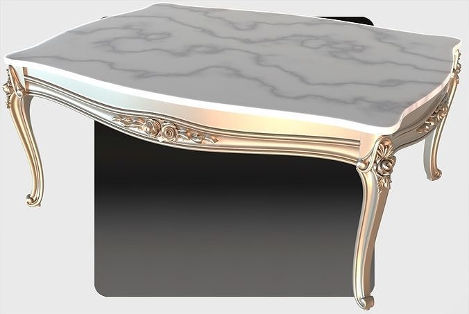 Carved tea table for cnc 13 3D model | CGTrader