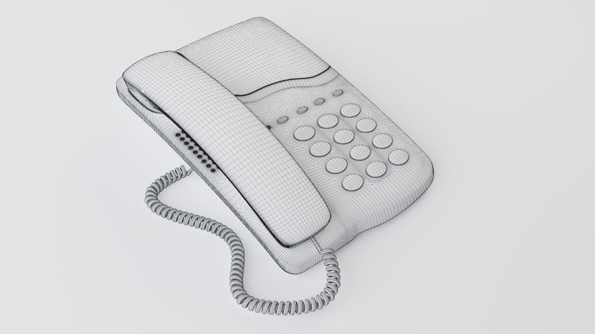 Realistic 3d model of Stationary telephone Panasonic KX-T605 3D model ...