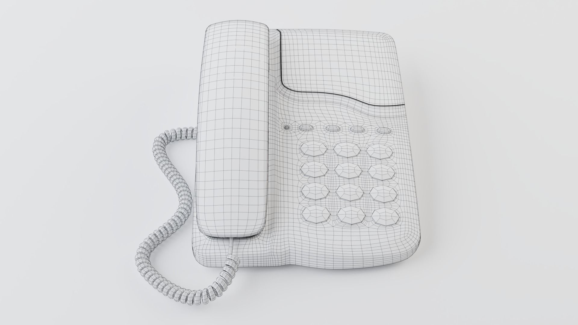Realistic 3d model of Stationary telephone Panasonic KX-T605 3D model ...